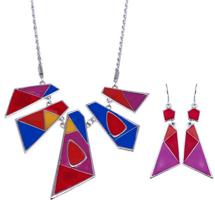 Colorful necklaces rectangular necklaces trapezoidal necklace sword necklace BJX4311