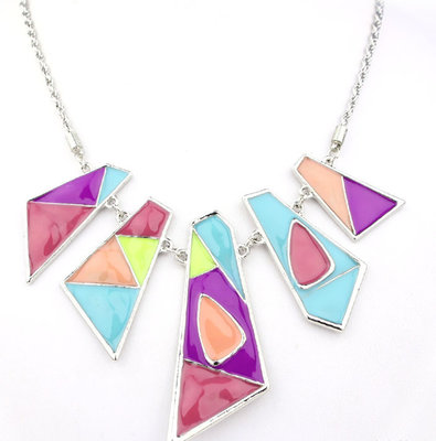 Colorful necklaces rectangular necklaces trapezoidal necklace sword necklace BJX4311