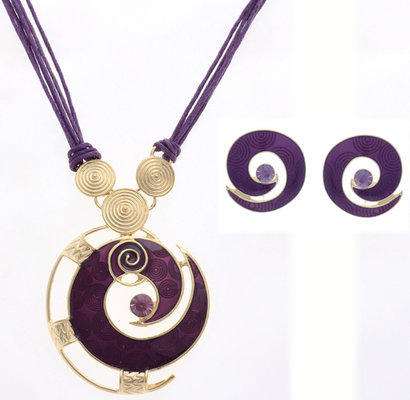 Rotation of the threaded necklace vintage necklace earrings thread BJX4312