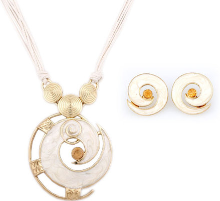 Rotation of the threaded necklace vintage necklace earrings thread BJX4312