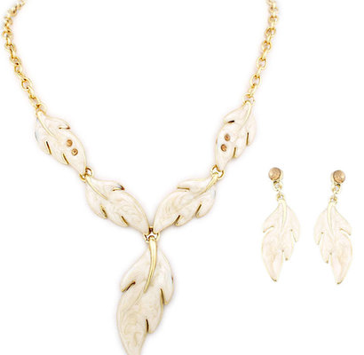 New Leaf earrings jewelry leaf necklace Leaves Set BJX4314