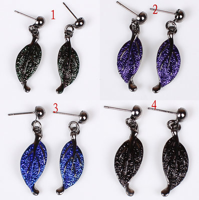 Retro classic style leaves necklace Drops of oil plus diamond necklace with color Leaf earrings jewelry  MD1414