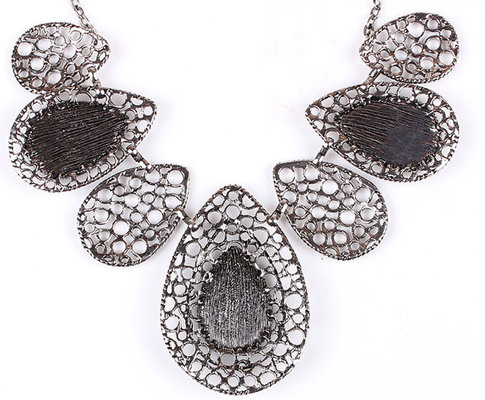 Droplets necklace Manufacturers Tibetan silver retro Droplets pendant necklace collarbone Water drop earrings  MD1422
