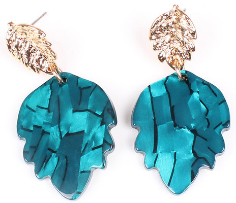 Colorful maple leaf necklace Leaf-shaped necklace Maple Leaf Earrings Colorful resin jewelry  MD1423