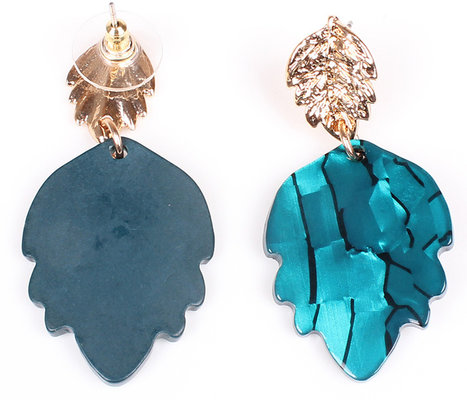 Colorful maple leaf necklace Leaf-shaped necklace Maple Leaf Earrings Colorful resin jewelry  MD1423