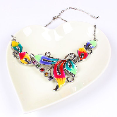 2014 spring butterfly necklace Phoenix Necklace Peacock Necklace Phoenix Earring  MD1424