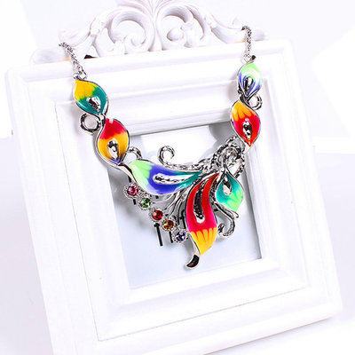 2014 spring butterfly necklace Phoenix Necklace Peacock Necklace Phoenix Earring  MD1424