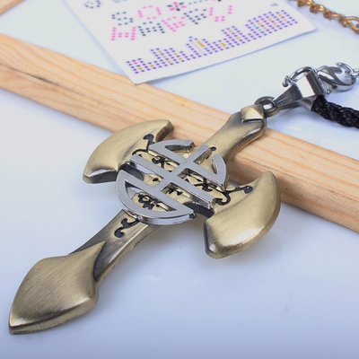 Retro bohemian style antique copper cross Women pendant Men necklace   QNN4001