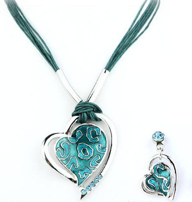 Alloy Heart Pendant Heart-shaped earrings Purple Heart Pendant  Red Heart Earrings BJX4342