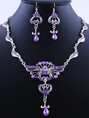 Bridal jewelry wholesale Heart Necklace Heart Earrings Angel Necklace 19720