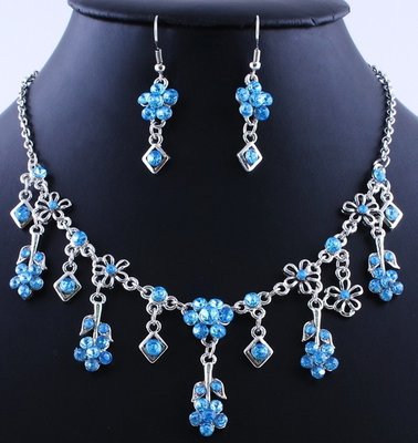 Bridal jewelry wholesale Plum Necklace Plum earrings Tassel necklace 19721