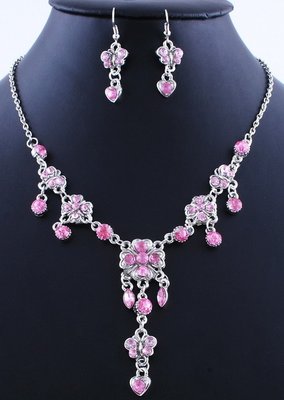 Alloy jewelry set bridal diamond necklace Clover butterfly jewelry wholesale 19744