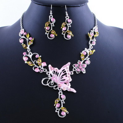 Fashion Bridal Necklace Set Vintage Butterfly Necklace Ethnic Butterfly pendant  19758