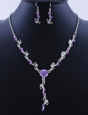 Necklaces Jewelry Set Plum Necklace Handmade bridal jewelry manufacturer approved 19782
