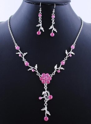 Alloy flower necklace earring jewelry set bridal jewelry sets in Europe and America 19789
