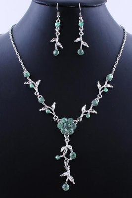 Alloy flower necklace earring jewelry set bridal jewelry sets in Europe and America 19789