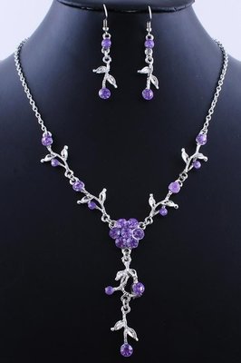 Alloy flower necklace earring jewelry set bridal jewelry sets in Europe and America 19789