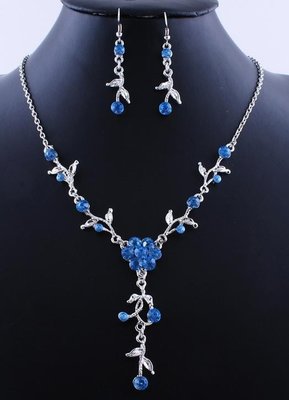 Alloy flower necklace earring jewelry set bridal jewelry sets in Europe and America 19789