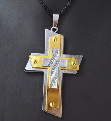 New Cross Free shipping Cross Hypotenuse Cross Golden crucifix superimposed SZJ-8005