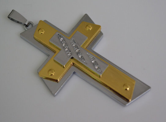 New Cross Free shipping Cross Hypotenuse Cross Golden crucifix superimposed SZJ-8005