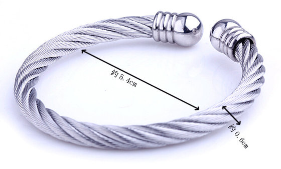 Titanium steel bracelet The new wire twist bracelet Popular cable bracelet MY-6003