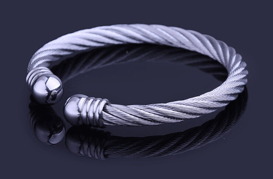 Titanium steel bracelet The new wire twist bracelet Popular cable bracelet MY-6003