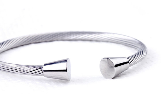 Ma pattern titanium steel Men's bracelet Ms. cable bracelet MY-6007