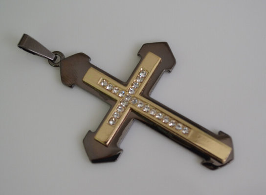Dark Knight domineering titanium steel cross pendant necklace personalized jewelrySZJ-8008