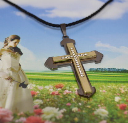 Dark Knight domineering titanium steel cross pendant necklace personalized jewelrySZJ-8008