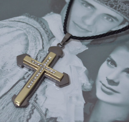 Dark Knight domineering titanium steel cross pendant necklace personalized jewelrySZJ-8008