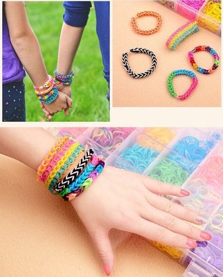 24 Colors cheap loom rubber bands for knitting rubber band bracelets DIY