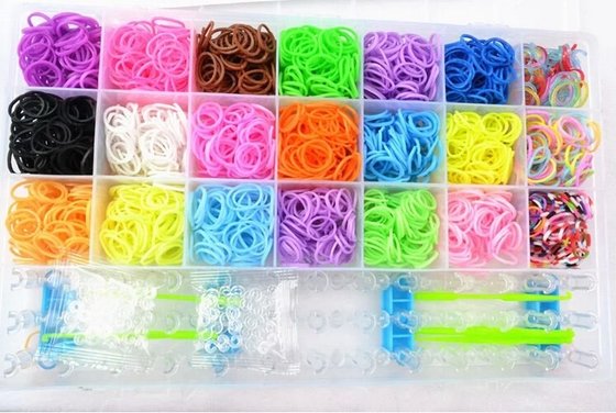 2014 hot selling2000pcs loom bands sets & rubber bands whoelsale