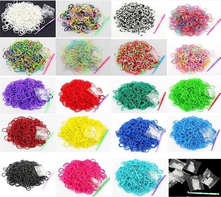 24 Colors cheap loom rubber bands for knitting rubber band bracelets DIY