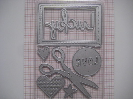 Spellbinders DIY scissors Heart Template Die cut decorative border  love Templates ET-6504