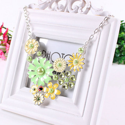 New five diamond wedding flower jewelry necklace dripping suit MD-1438