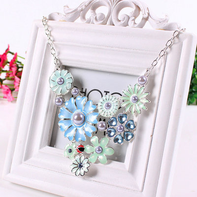 New five diamond wedding flower jewelry necklace dripping suit MD-1438