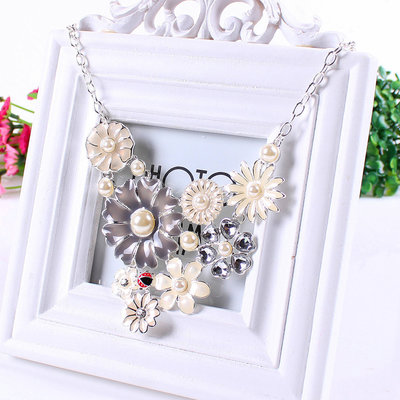 New five diamond wedding flower jewelry necklace dripping suit MD-1438
