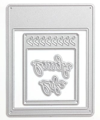 New DIY kit letter template Rectangle etched pattern ET-6507