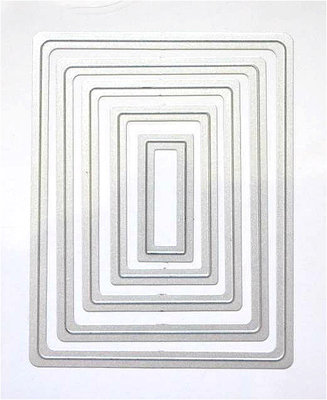 DIY rectangle scrapbook Geometric square die cutter Rectangular embossed document  3942