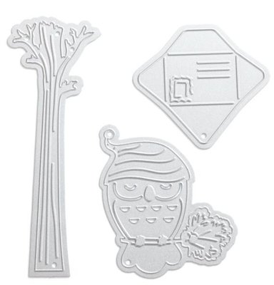 DIY Owl Die Trees Scrapbook Die house template 3930