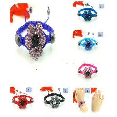 Tresor Paris Shambhala Flower Bracelet Hand-Woven Shamballa Bracelets Wholesale