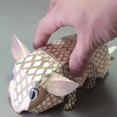 DIY Paper Toys Origami Toys Creative Cartoon Pet Wolf Dog Origami Paper Toys Organ Bounce Explosion Origami Toys