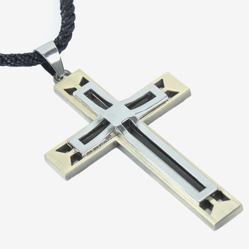 New Christian cross pendant titanium steel  cross pendant for men pendant women QNN4006