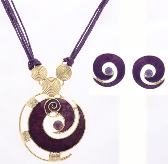 Rotation of the threaded necklace vintage necklace earrings thread BJX4312