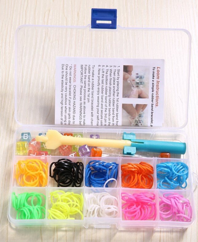 USA hot sell colored rubber bands, Crazy Loom Kit, fashion DIY Rubber bands