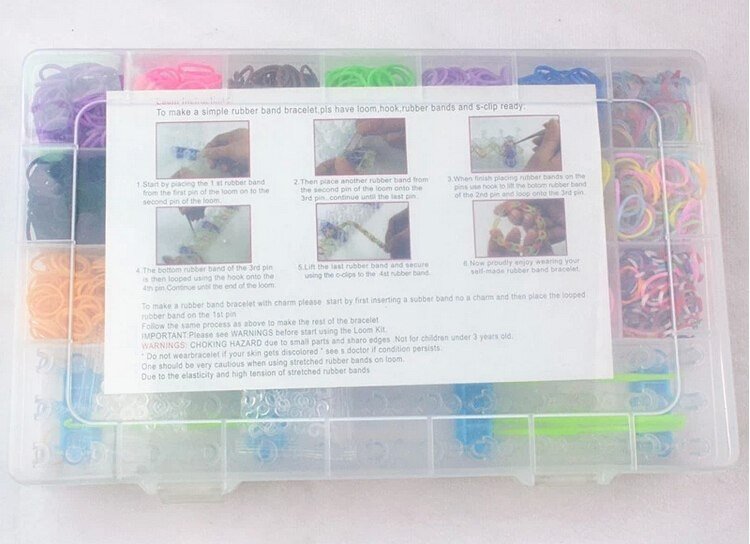 Hot Sale DIY Colorful Rubber Band Bracelet Maker DIY Rubber Bands Fashion Girl Rubber Band