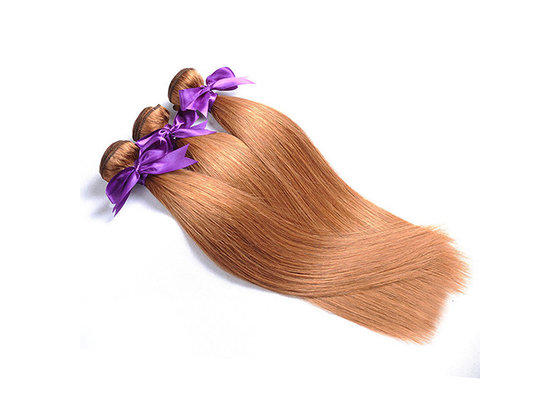 Dark Blonde Straight Hair Bundles , #30 Remy Human Weave Bundles