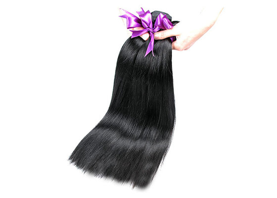 Double Drawn Fullness Human Hair Bundles With Lace Closure No Bad Smell