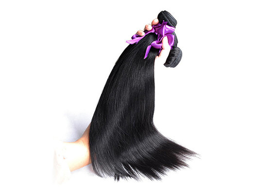 Double Drawn Fullness Human Hair Bundles With Lace Closure No Bad Smell