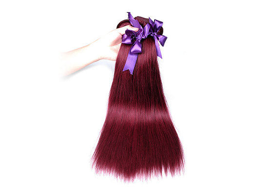 Red Burgundy Brazilian Hair Bundles Weave For Beautiful Woman Color Optional